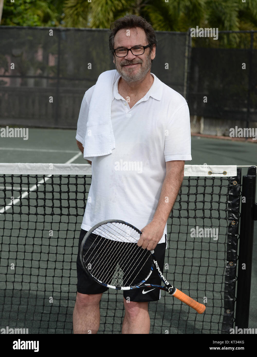BOCA RATON, FL - NOVEMBER 20: Dennis Miller playing Tennis at The Boca ...