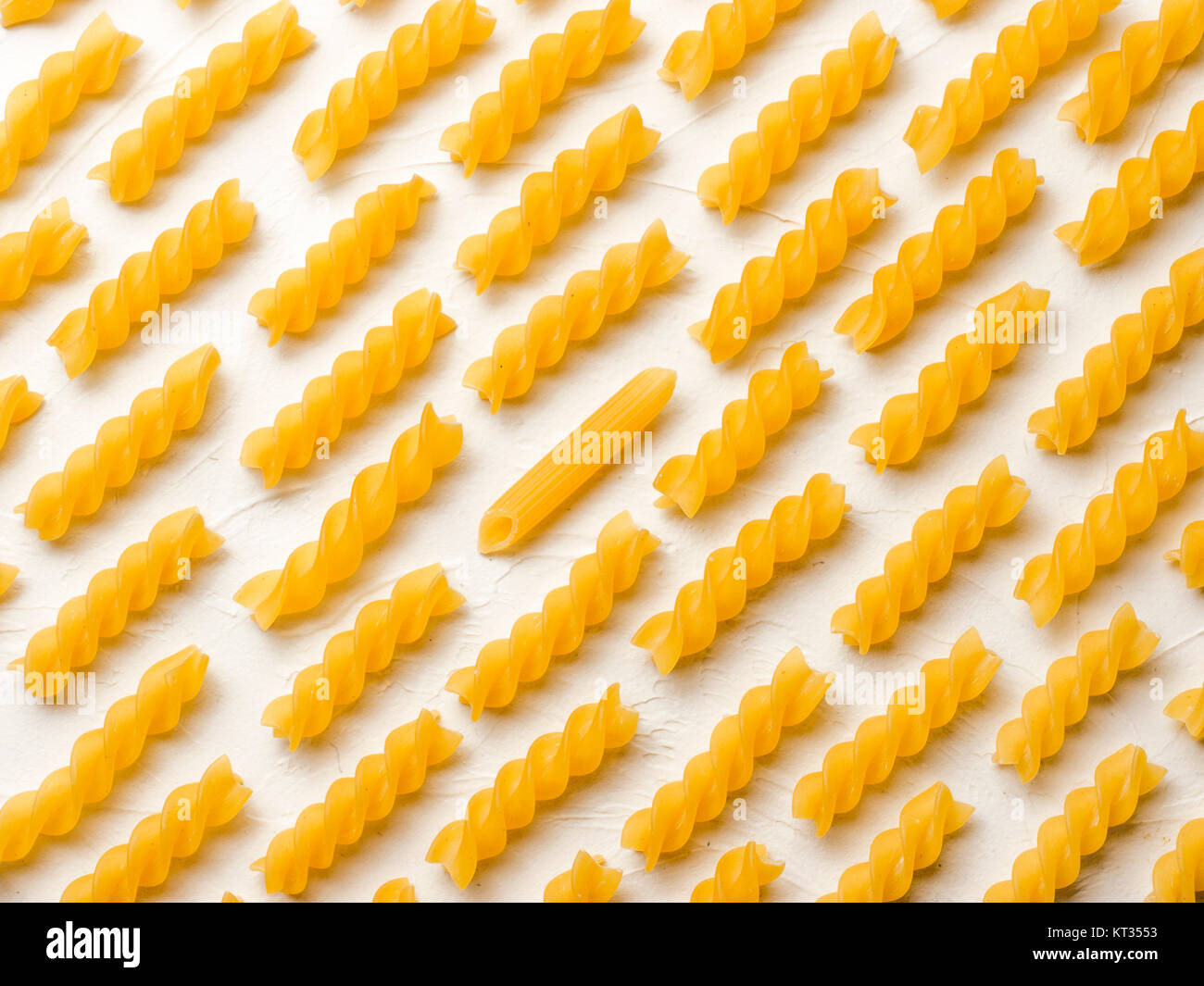 Raw pasta as different thinking concept Stock Photo - Alamy