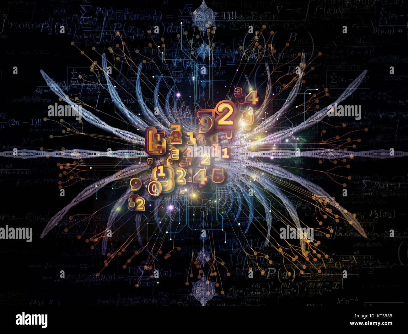 Lights of Math Design Stock Photo - Alamy