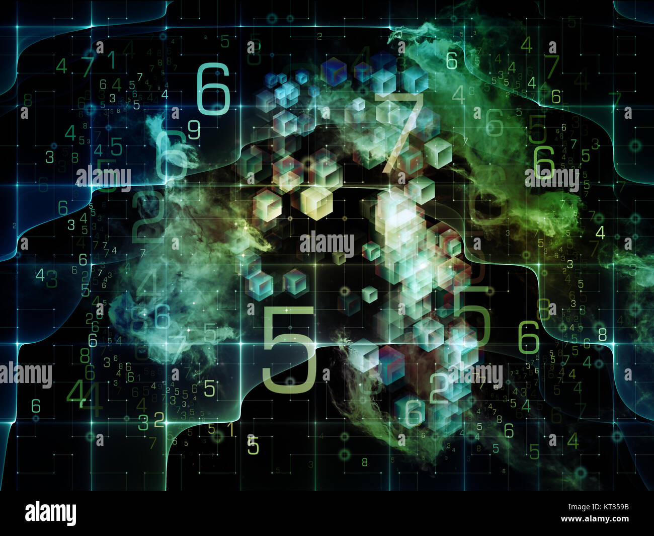 Visualization of Digital Grid Stock Photo - Alamy