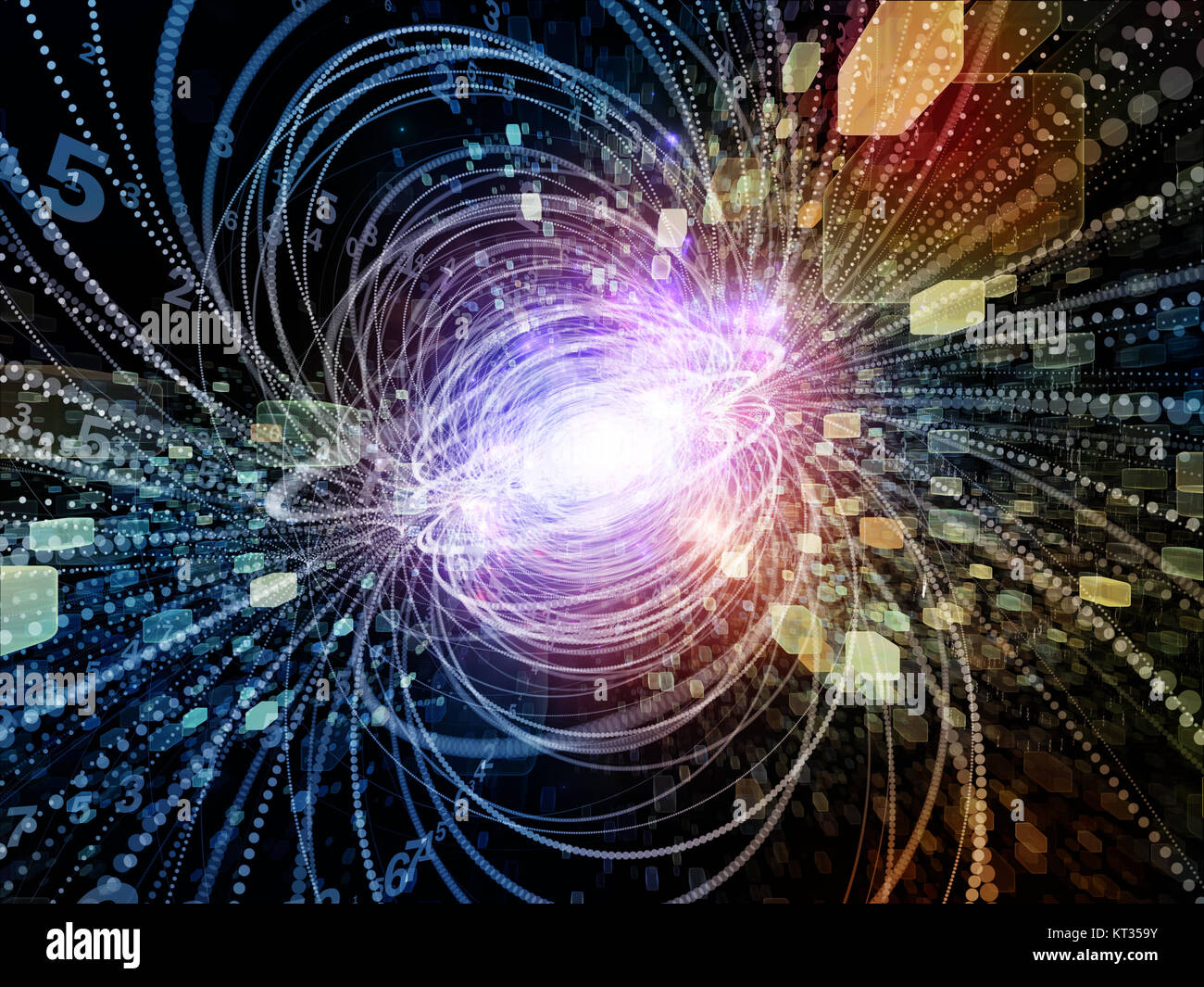 Virtual Wave Particle Stock Photo - Alamy