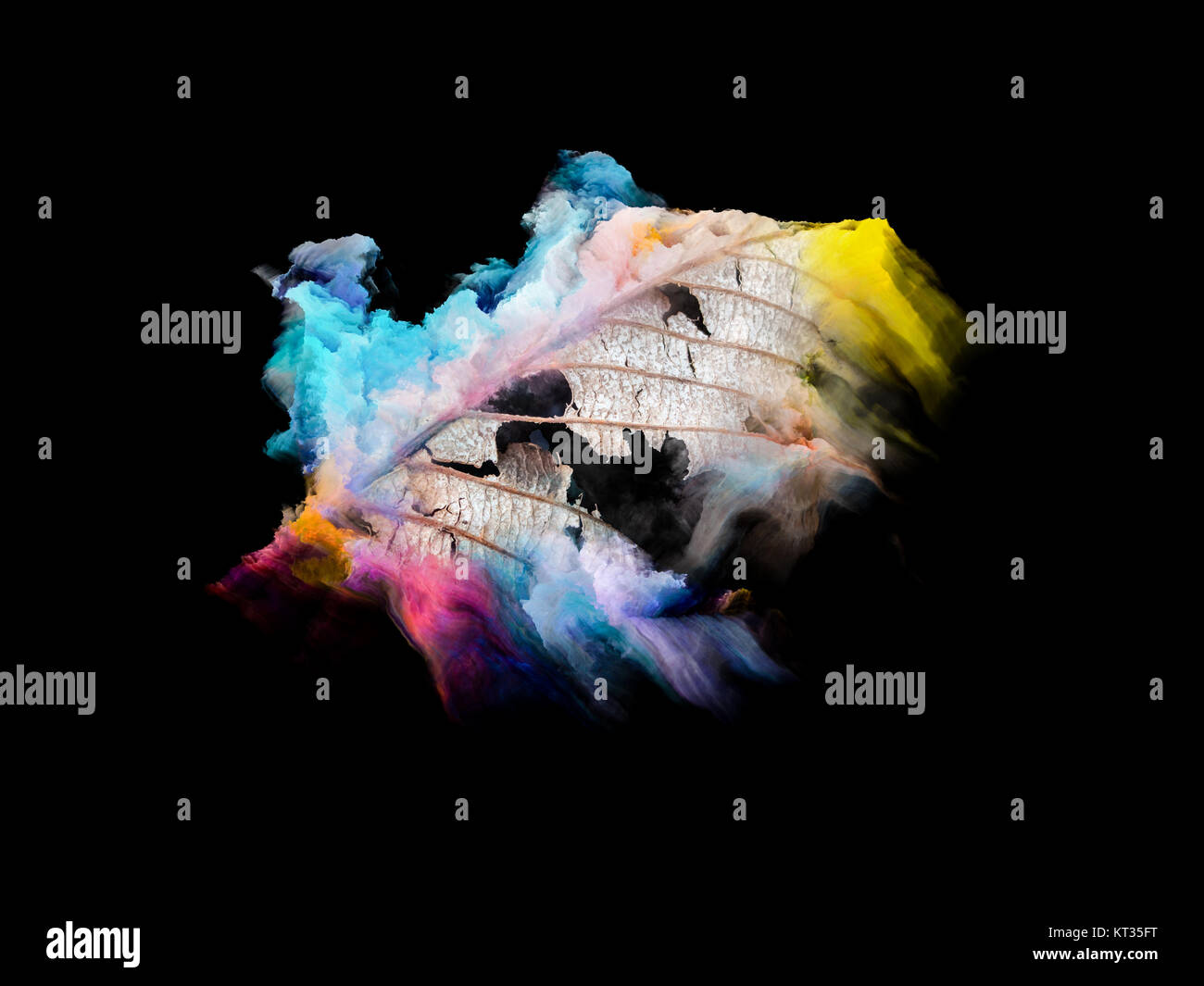 Surreal Leaf Particle Stock Photo - Alamy