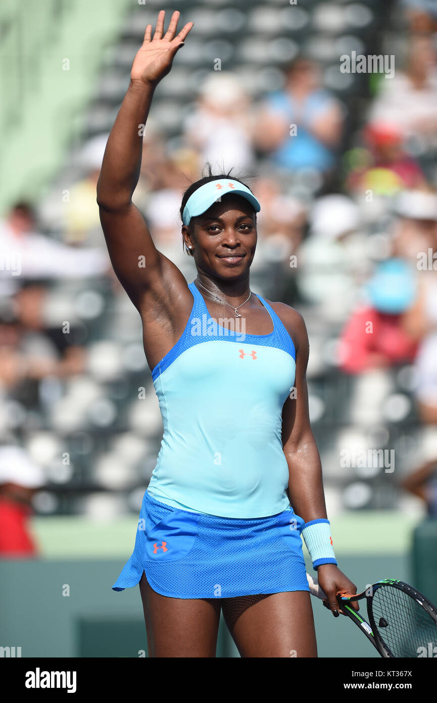 KEY BISCAYNE, FL - MARCH 27: Sloane Stephens of the United States ...
