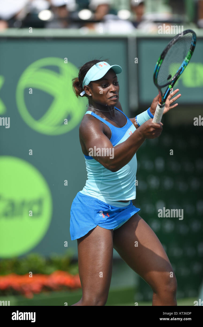 KEY BISCAYNE, FL - MARCH 27: Sloane Stephens of the United States ...