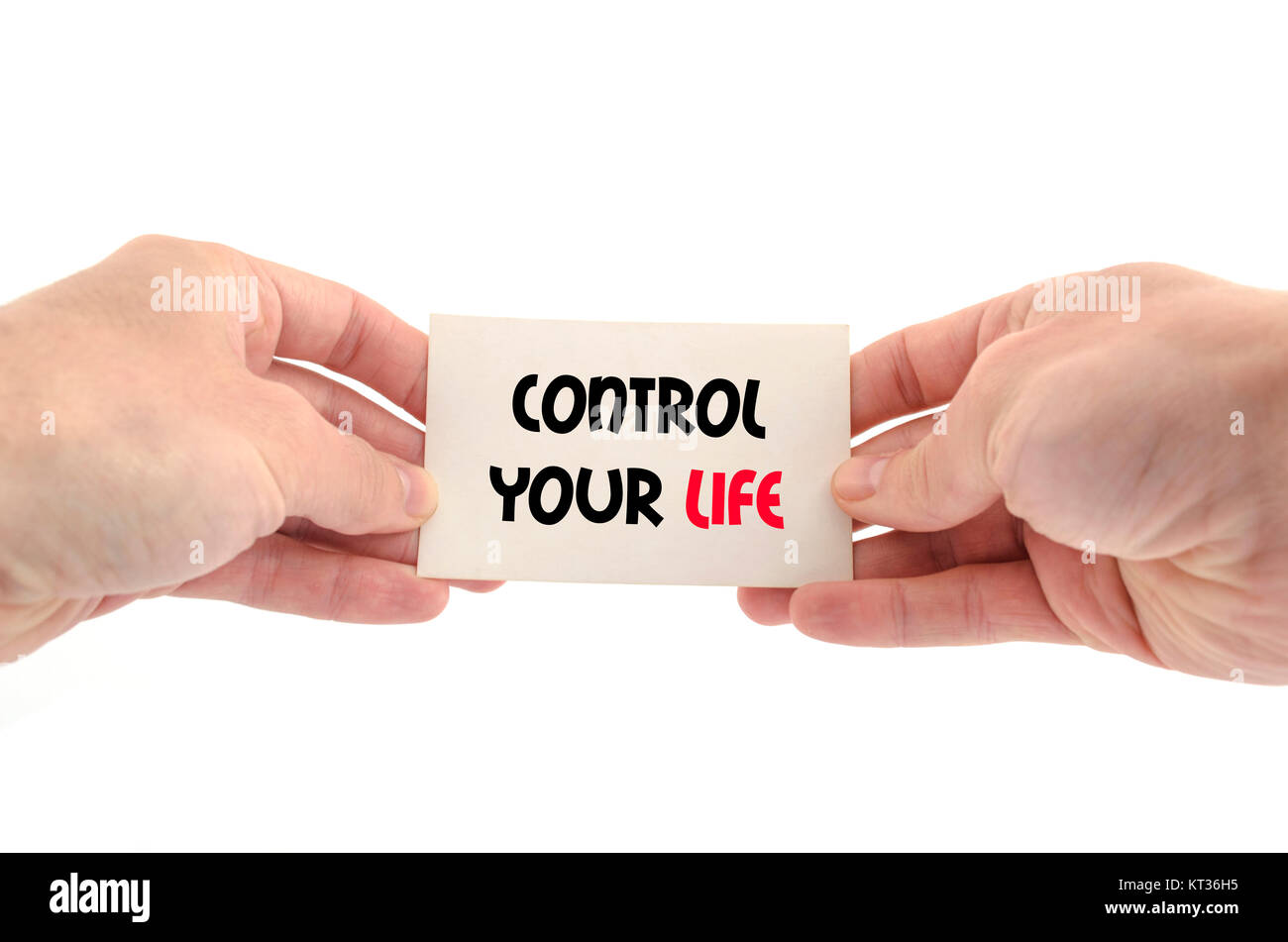 Control your life text concept Stock Photo - Alamy