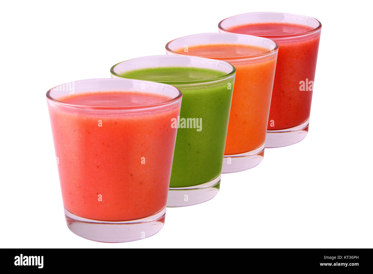 Collection of colored smoothie isolated on white background Stock Photo ...