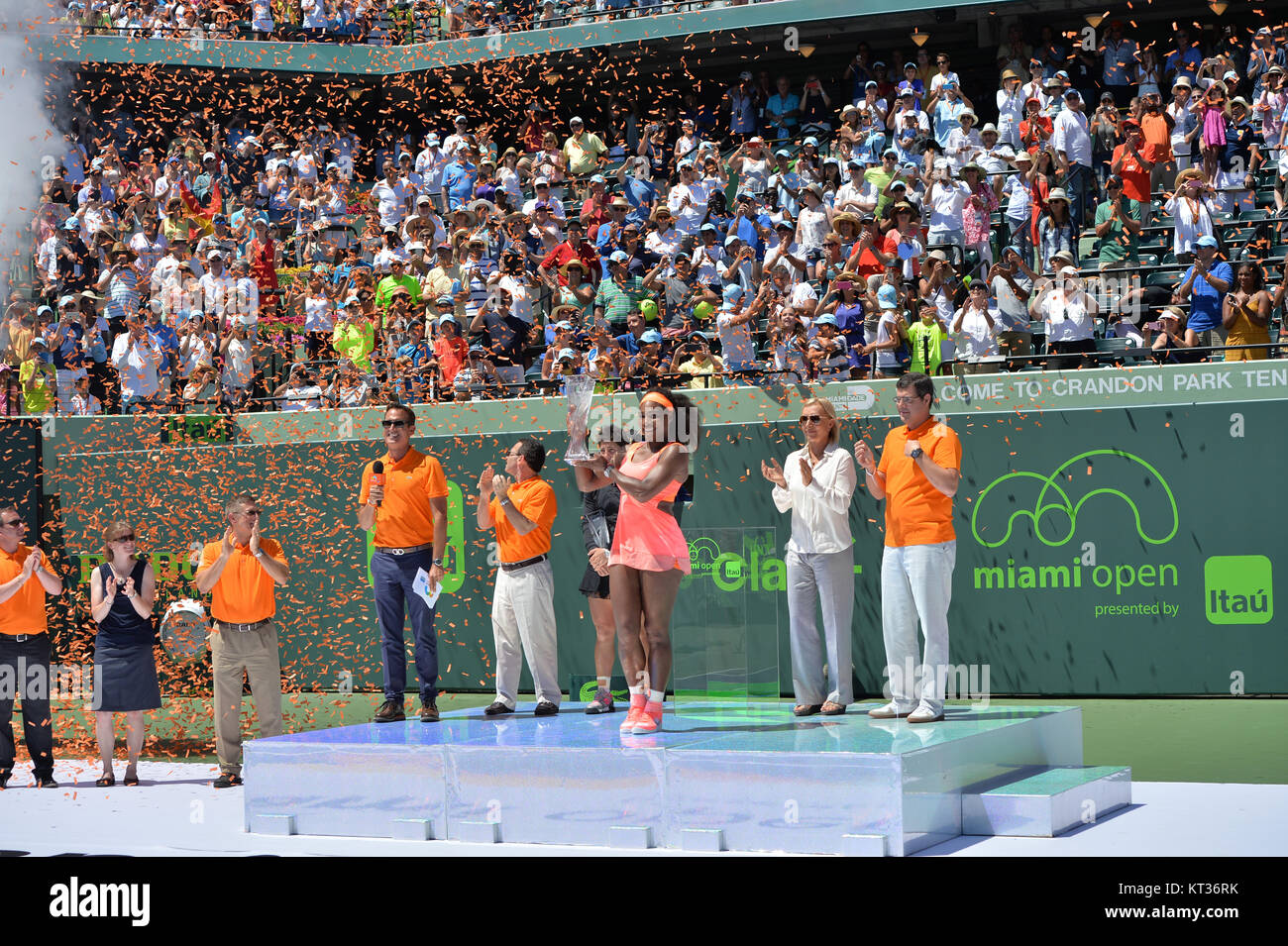 KEY BISCAYNE, FL - APRIL 04: Serena Williams poses with the Butch ...
