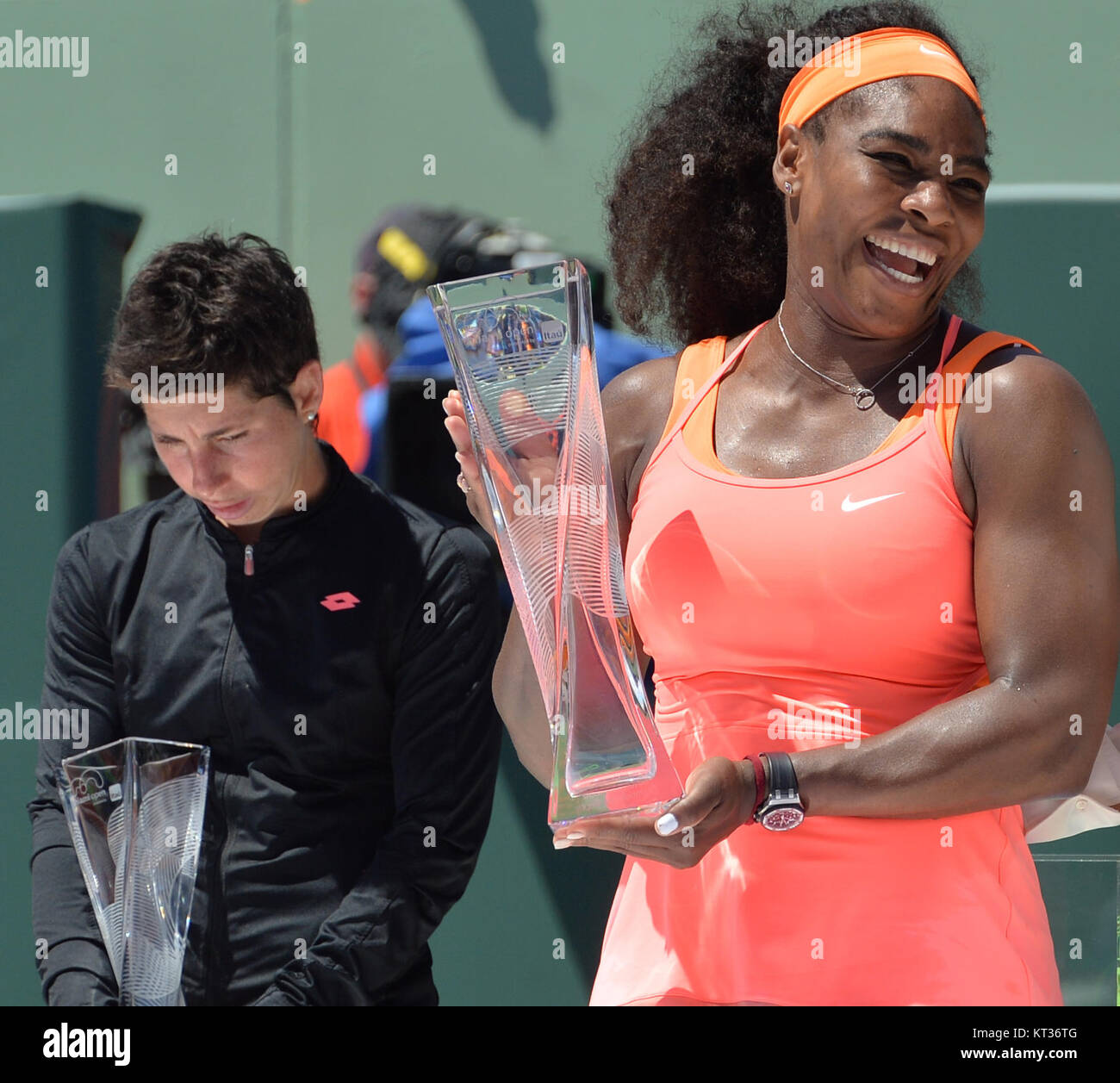 KEY BISCAYNE, FL - APRIL 04: Serena Williams poses with the Butch ...