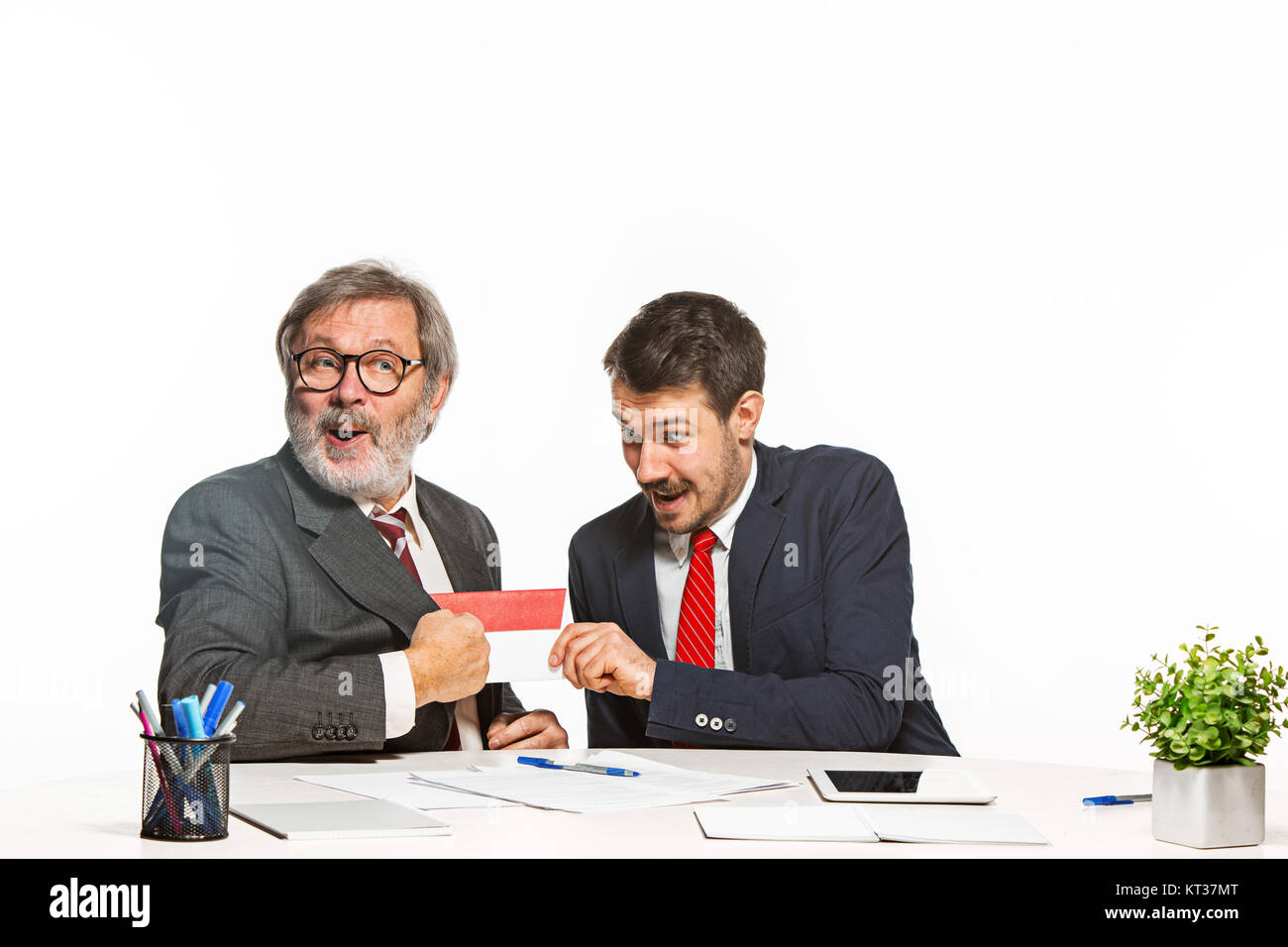 Concept - corruption. Businessman in a suit taking a bribe Stock Photo ...