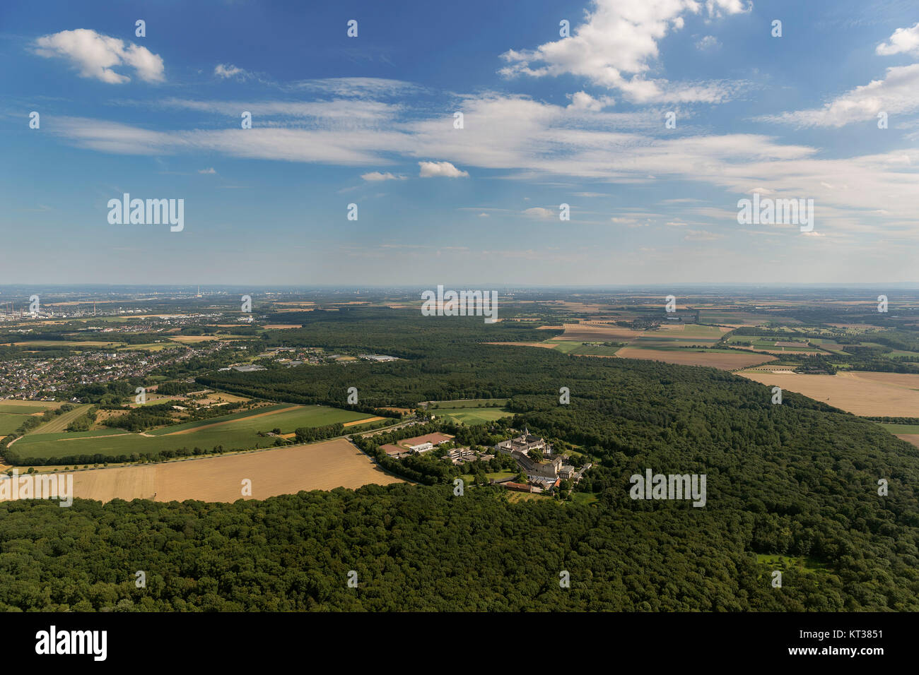Dormagen Knechtsteden, Monastery Knechtsteden with basilica and monastery buildings, parking ...