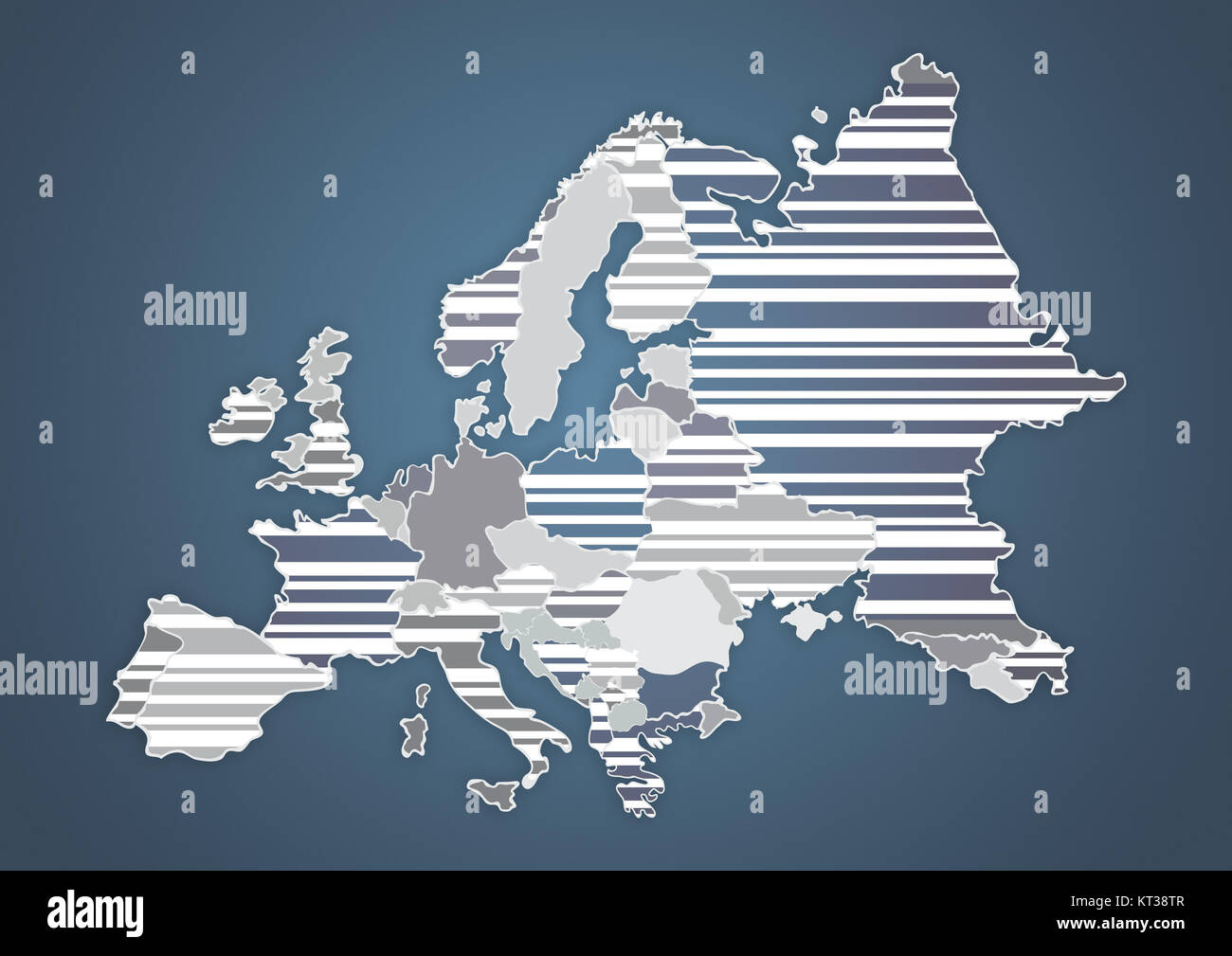 Color Country Map of Europe Stock Photo - Alamy