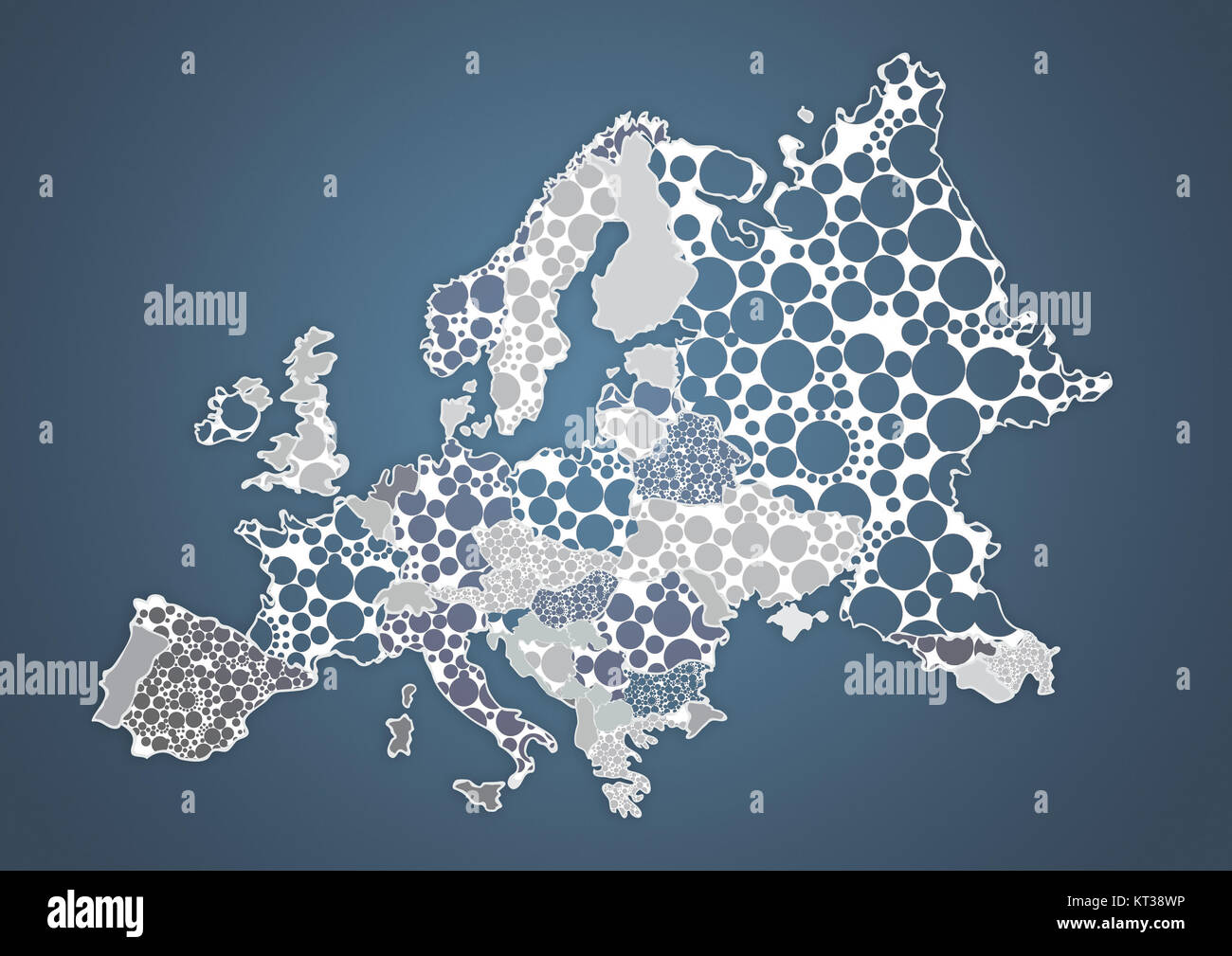 Color Country Map of Europe Stock Photo - Alamy