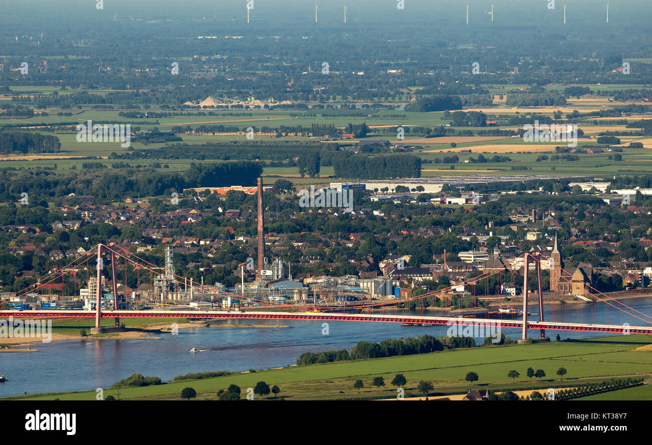 Emmerich, view of Emmerich over the Rhine and the Rhine bridge Emmerich ...