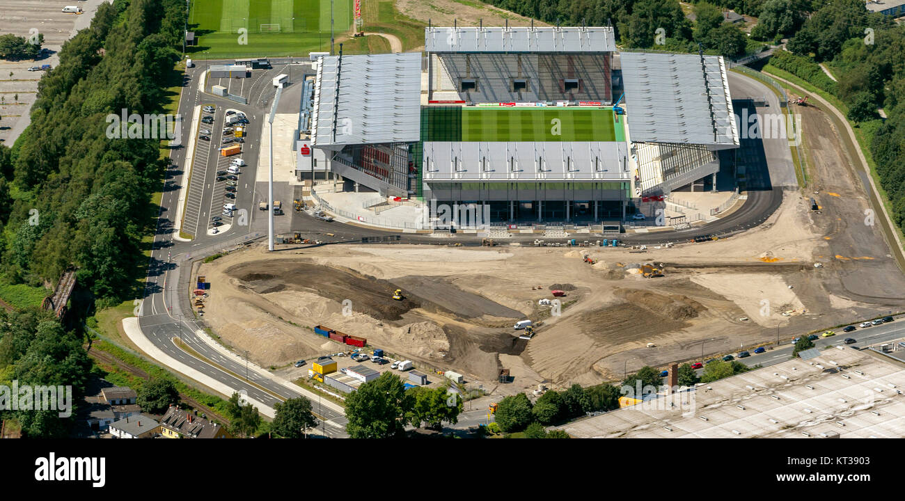 RWE Stadium, Red-White-Essen Stadium, from the Georg Melches Stadium ...