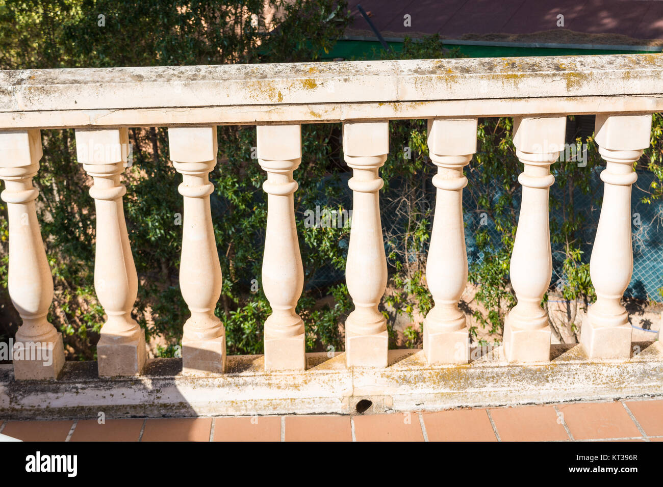 balcony railings of stone columns Stock Photo - Alamy