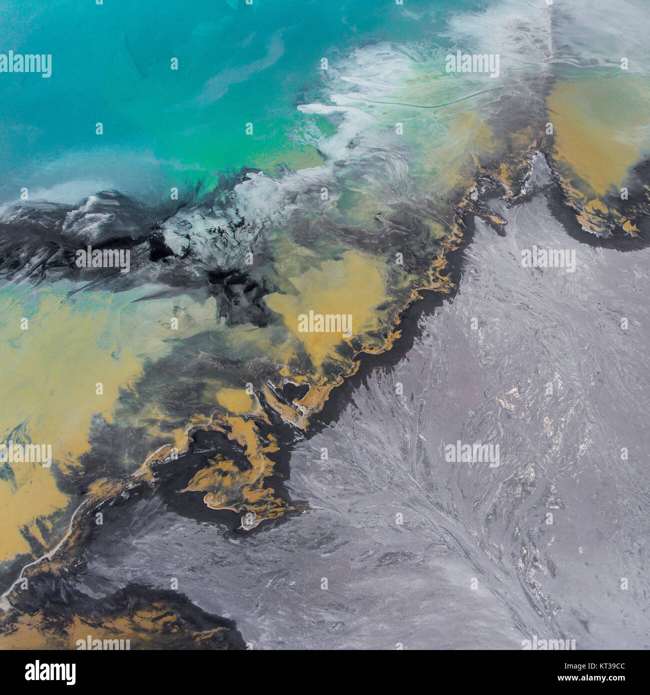 Degraded landscape in Poland. Destroyed land. View from above ...