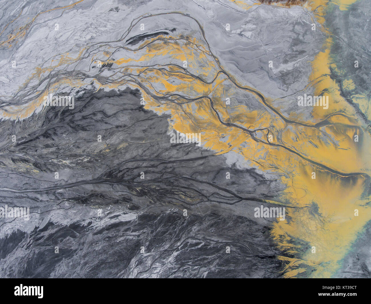 Degraded landscape in Poland. Destroyed land. View from above ...