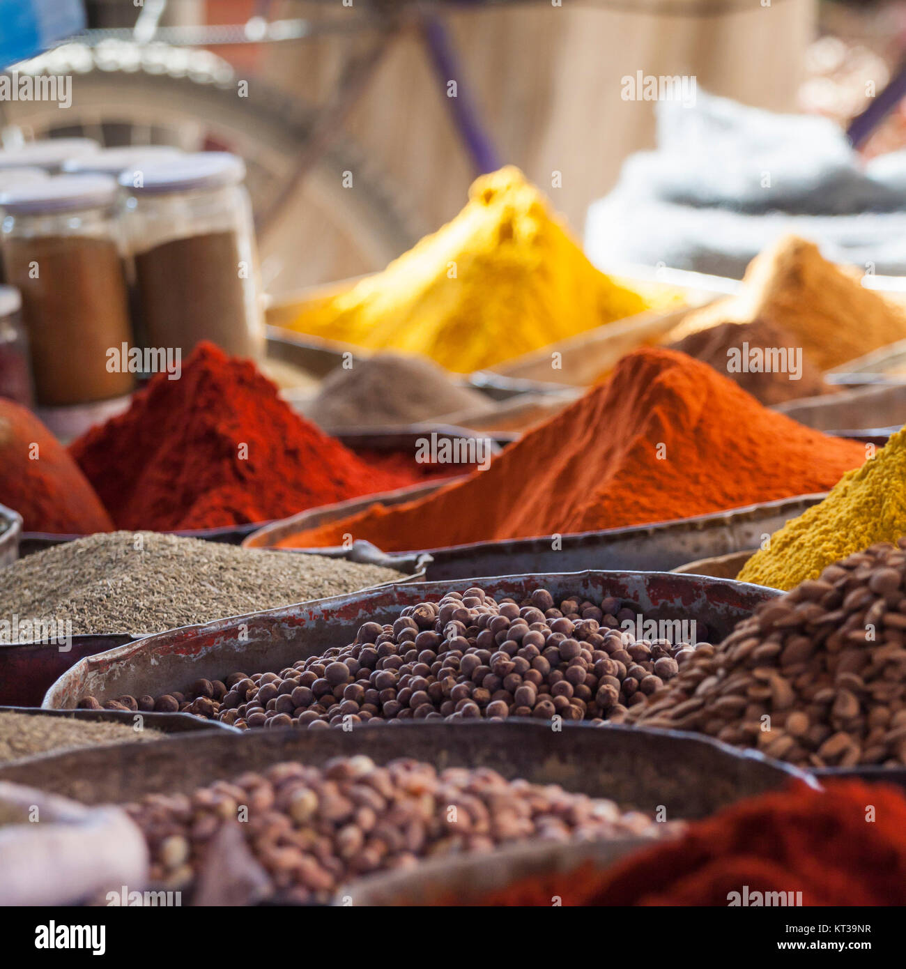 Arabic spices at traditional market. Morocco. Africa Stock Photo - Alamy