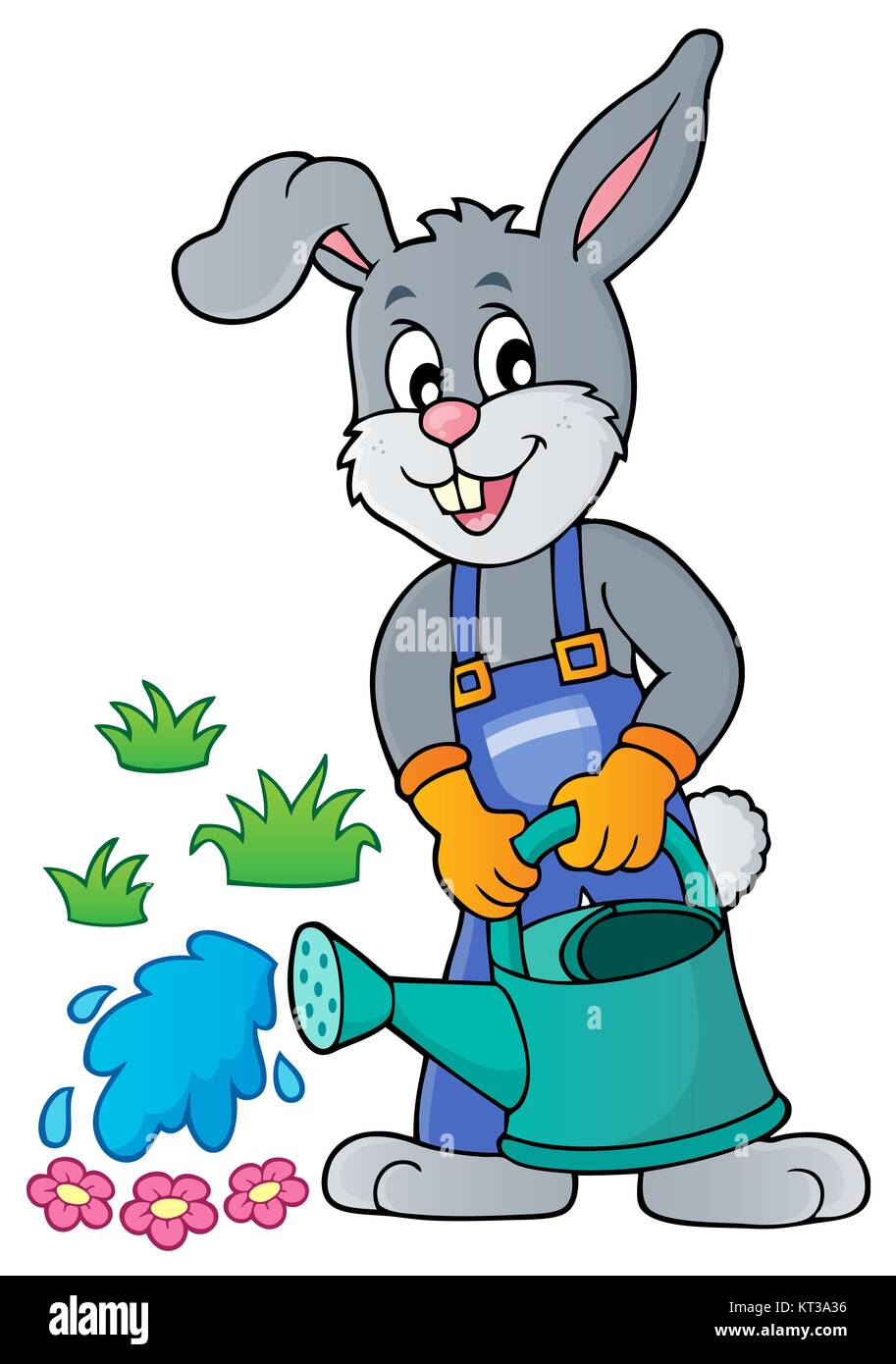 Rabbit gardener theme image 3 Stock Photo - Alamy