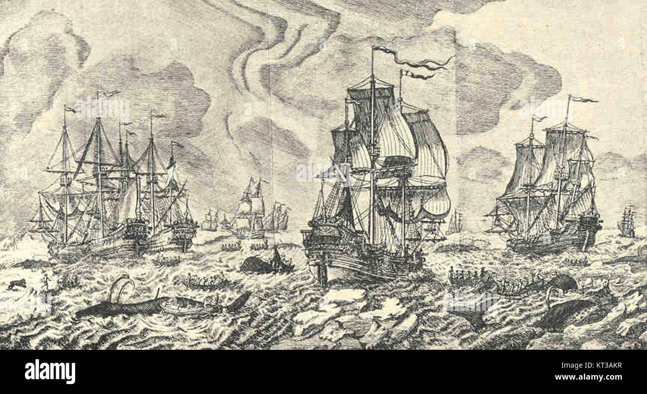 The artwork, titled *Northern Whale Fishery*, depicts the whaling ...