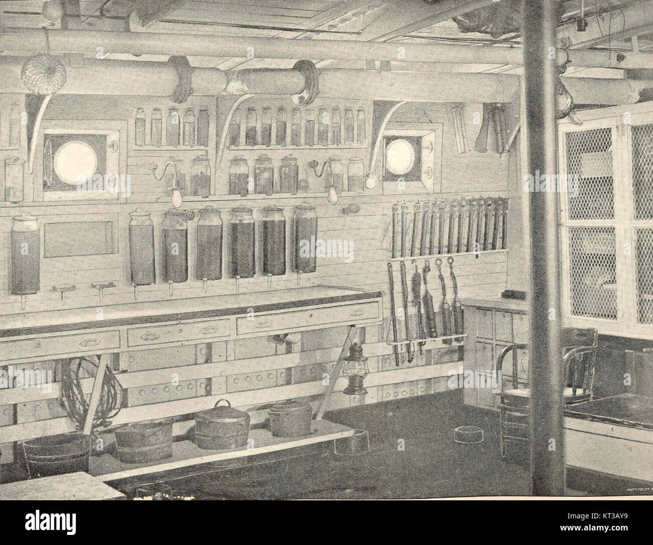 The Lower Laboratory on the port side of the ship Albatross is a ...