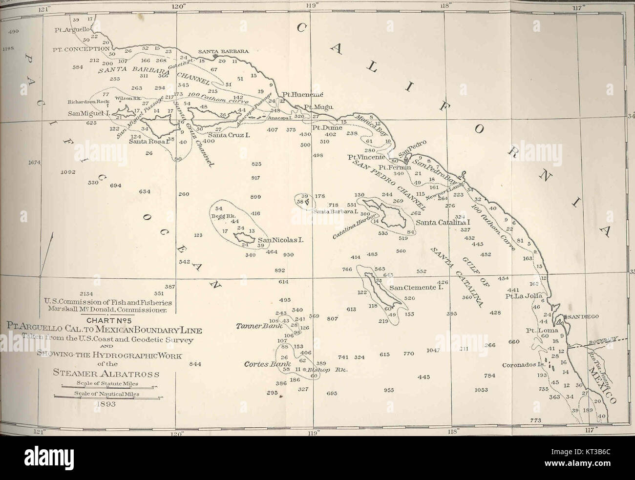 A U.S. Coast and Geodetic Survey map detailing the coastline from Point ...