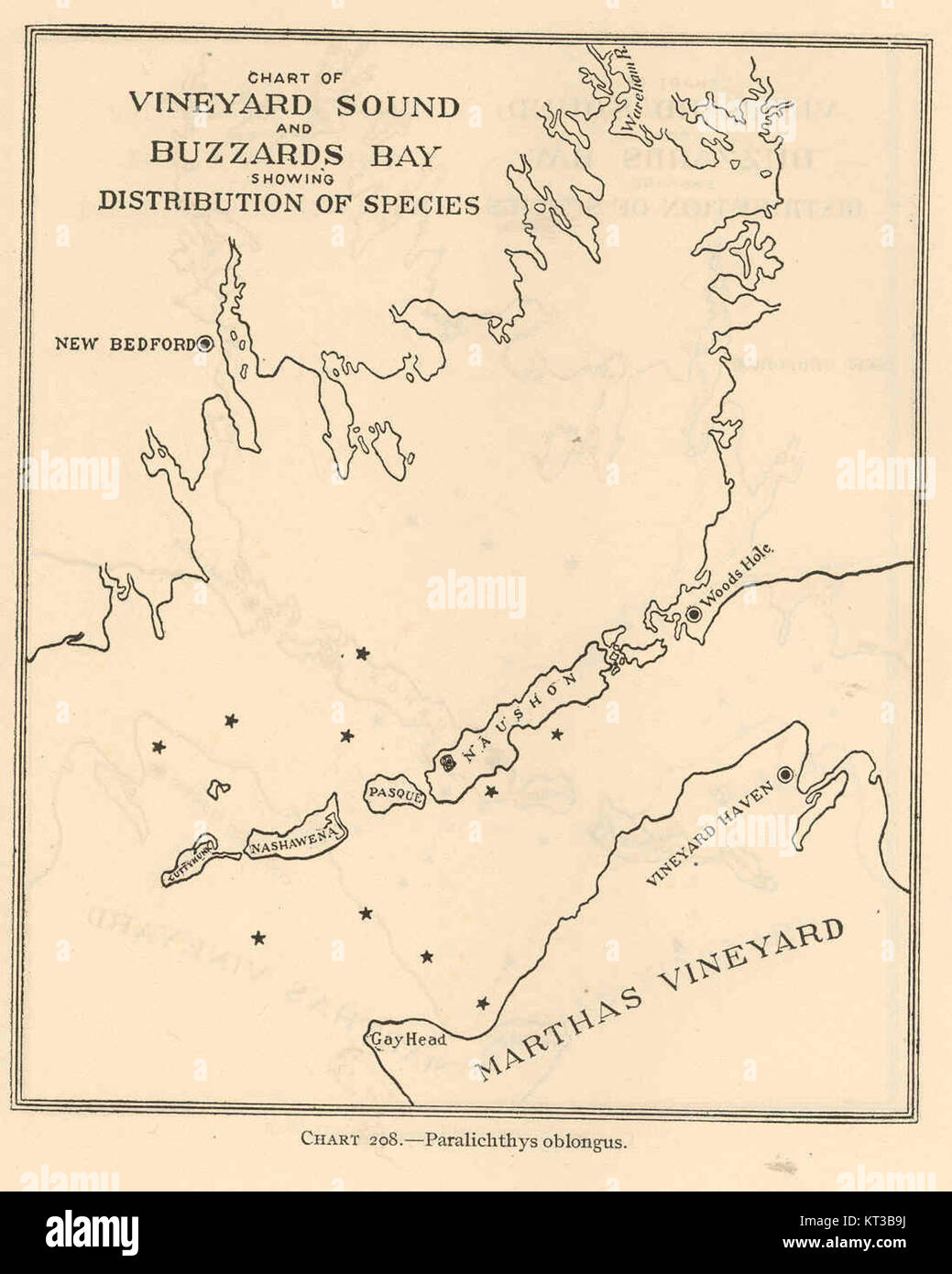 This chart from the Vineyard Sound and Buzzards Bay area displays the ...