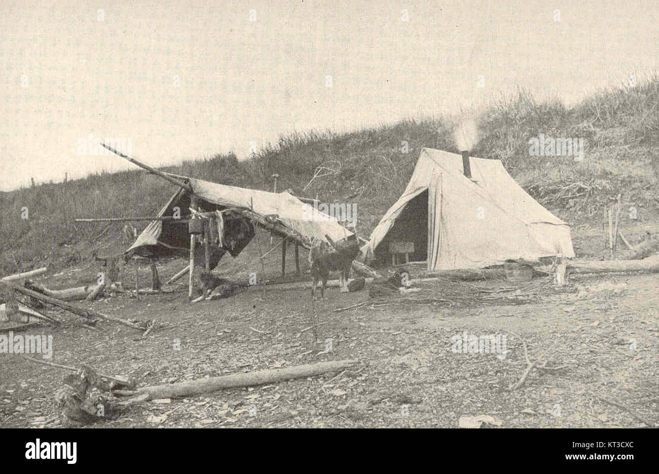 The Native Tent at Greyling on the Yukon River provides a somber ...