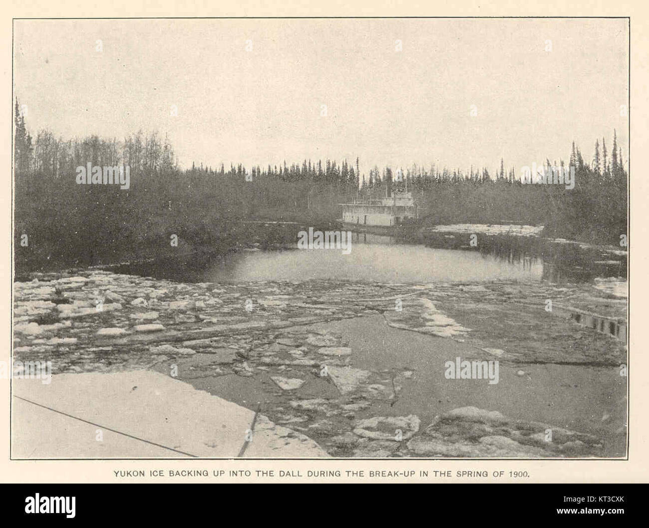 41316 Yukon ice backing up into the Dall during the break-up in the ...