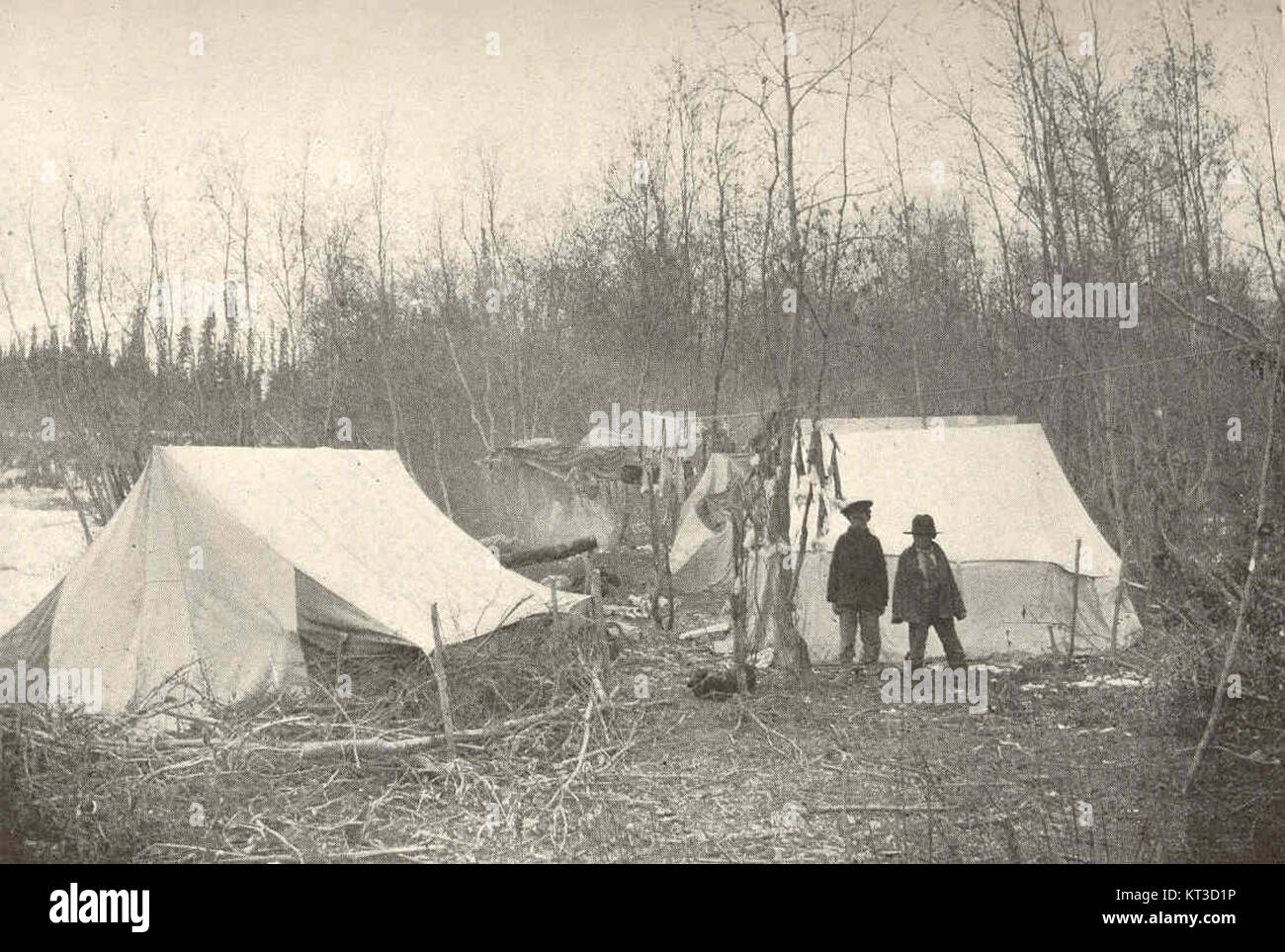 This image shows a traditional summer encampment used by natives in the ...