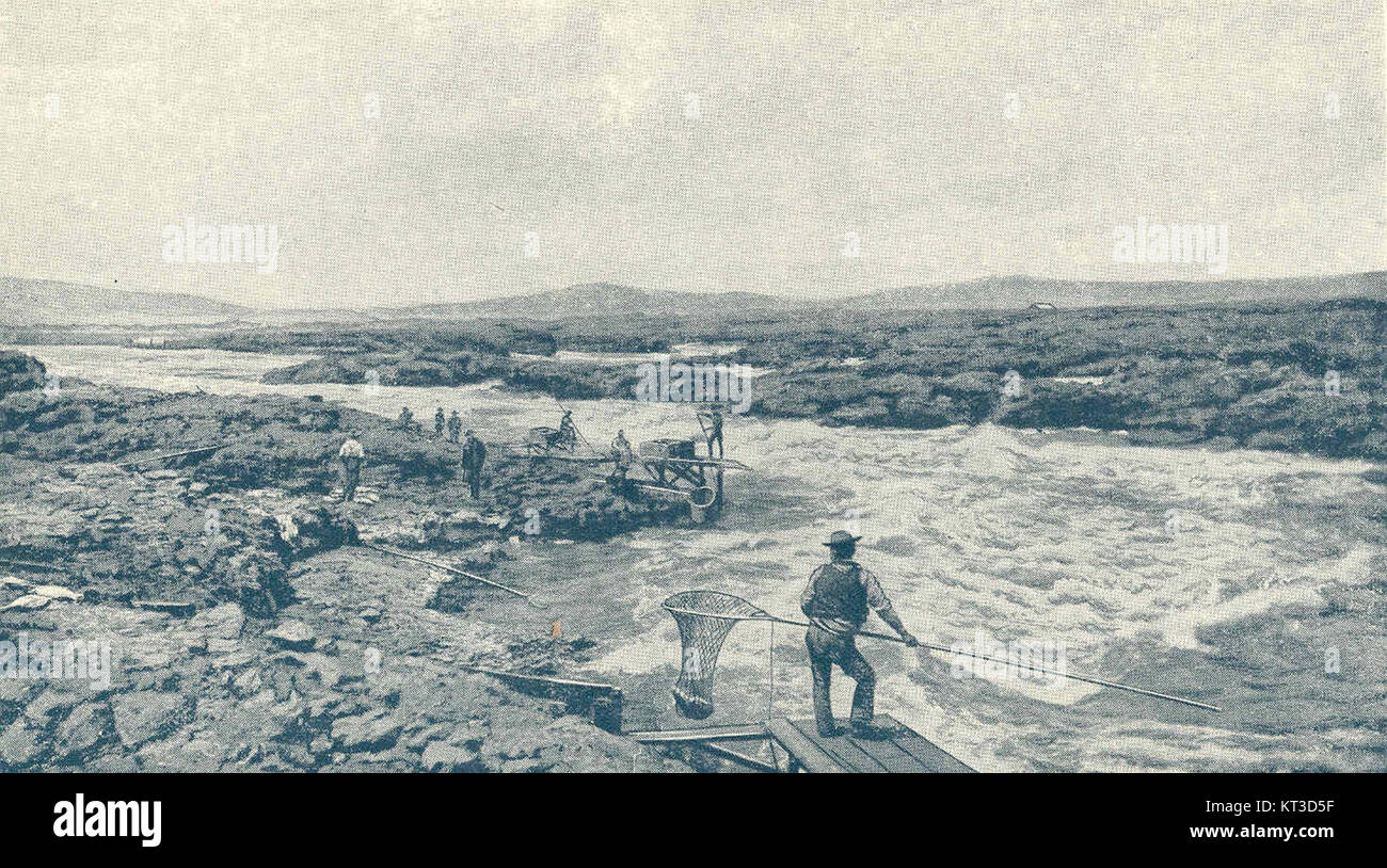 Salmon dip-net fishing at Celilo is a traditional fishing practice ...