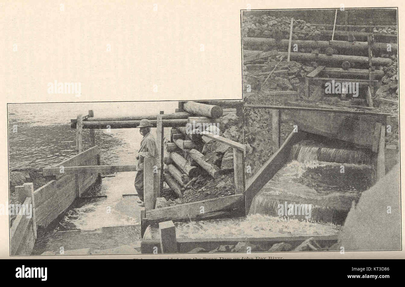 Fishways were installed over the Spray Dam on the John Day River to ...
