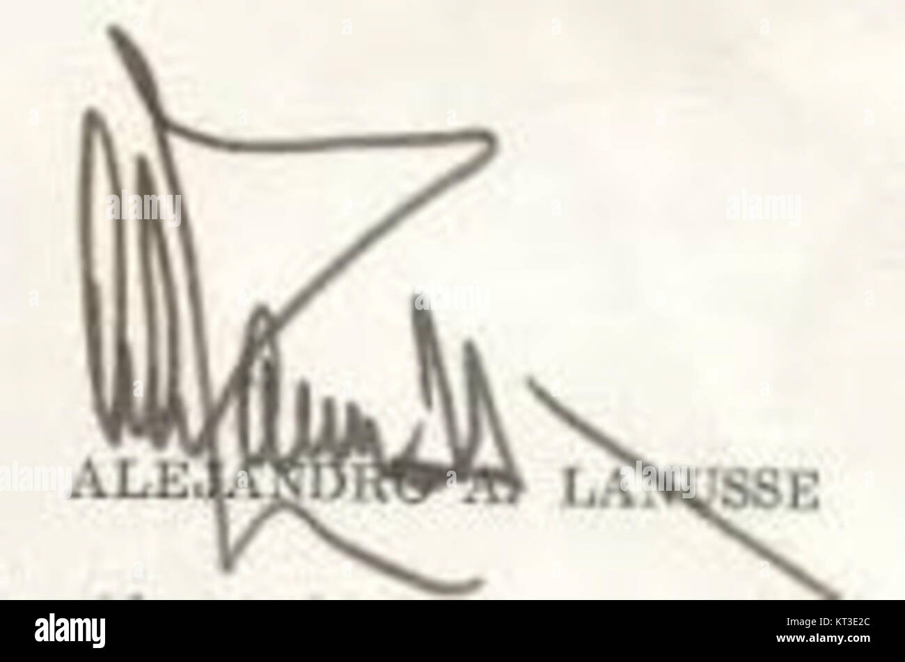 Alejandro AgustC3ADn Lanusse (firma Stock Photo - Alamy