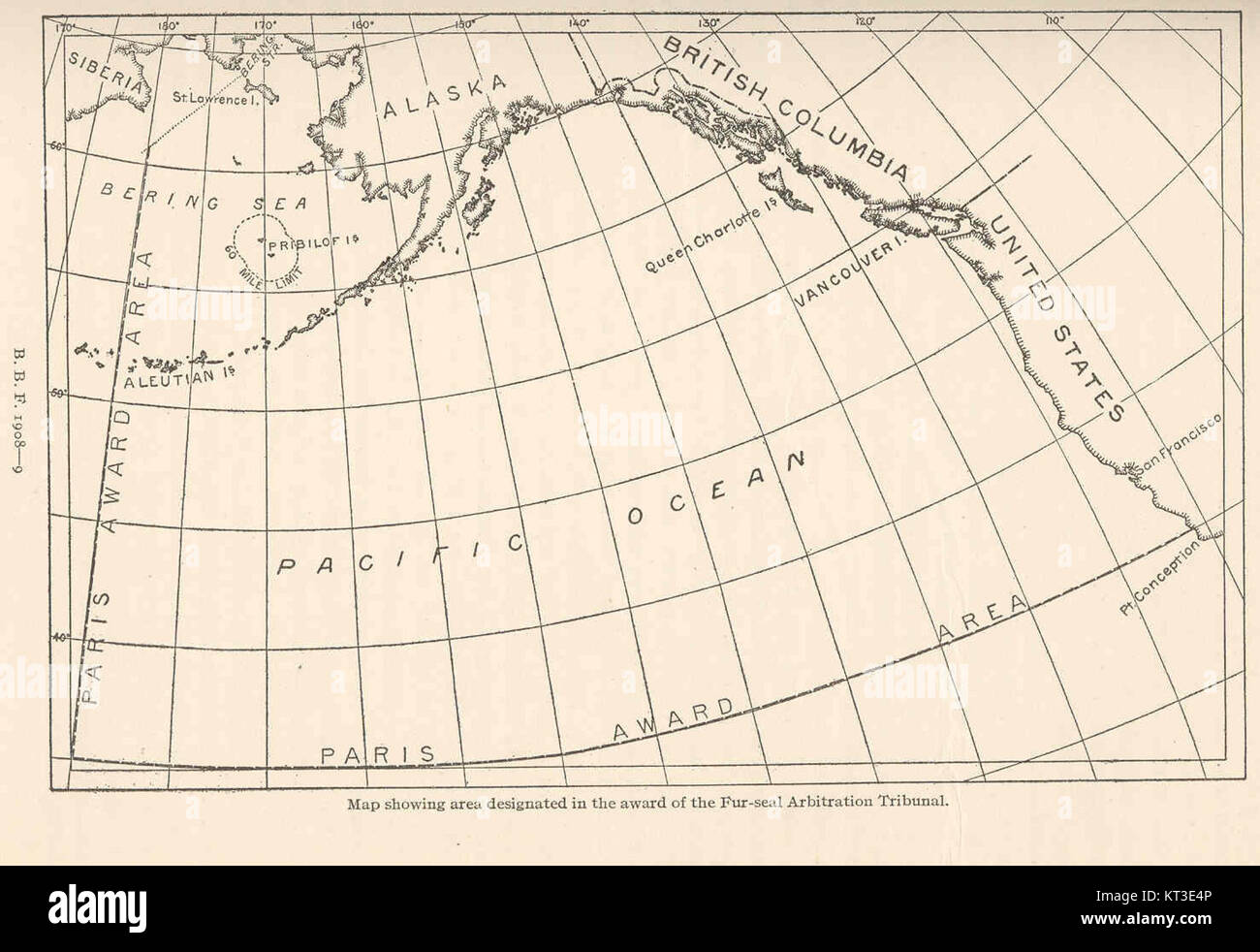 This map shows the area designated in the Fur-Seal Arbitration Tribunal ...