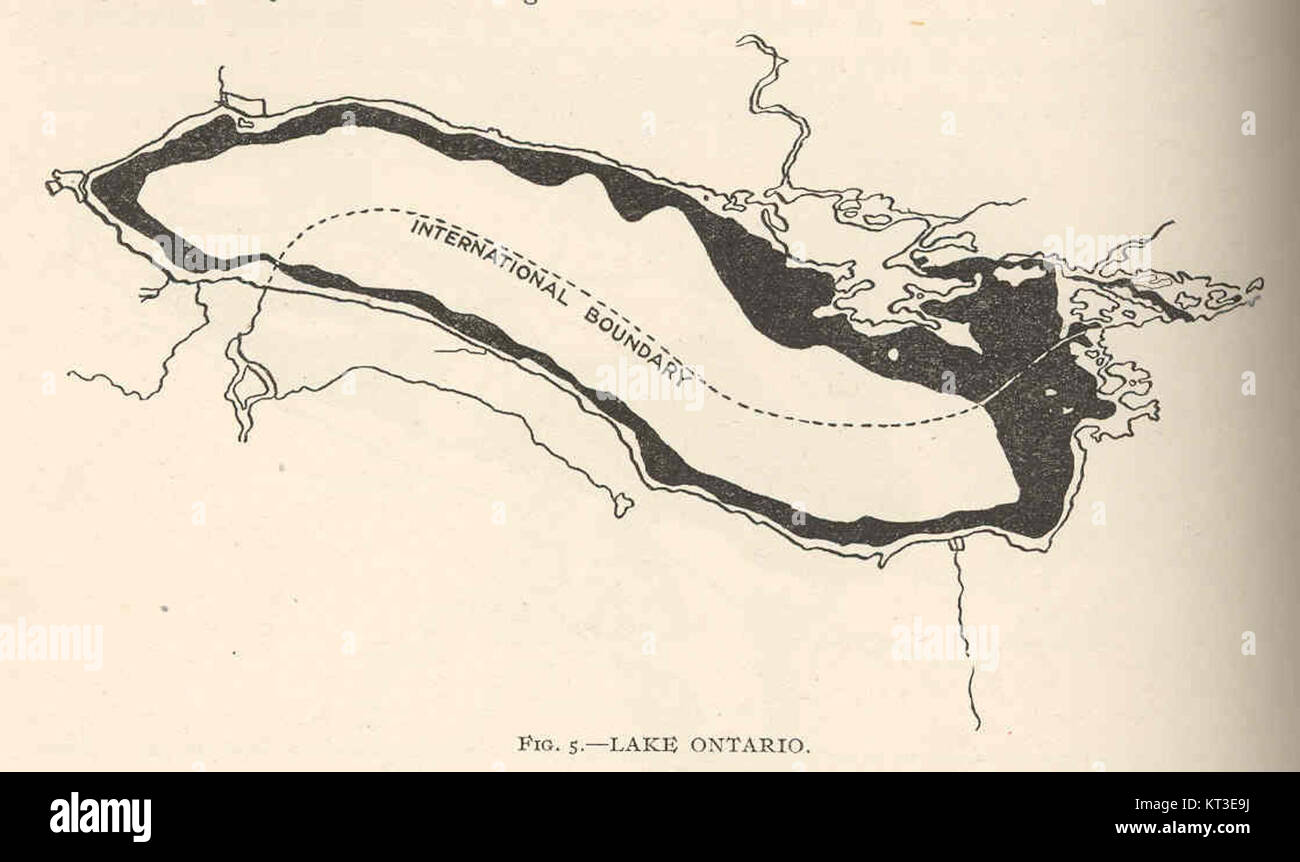 A map highlighting the Lake Ontario whitefish area, designated as 42197 ...