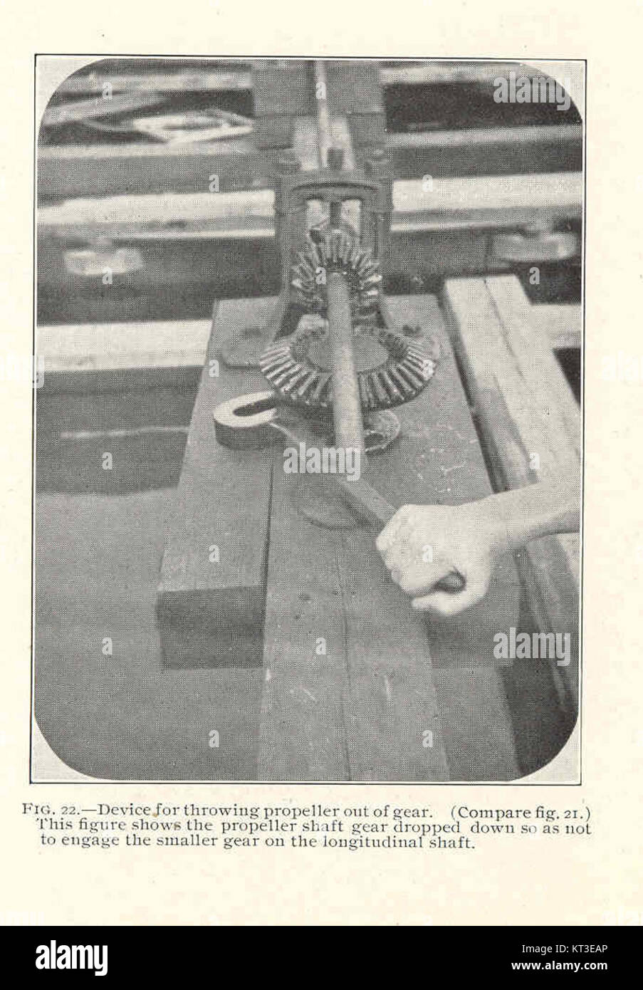 This diagram depicts a device designed to disengage a propeller shaft ...