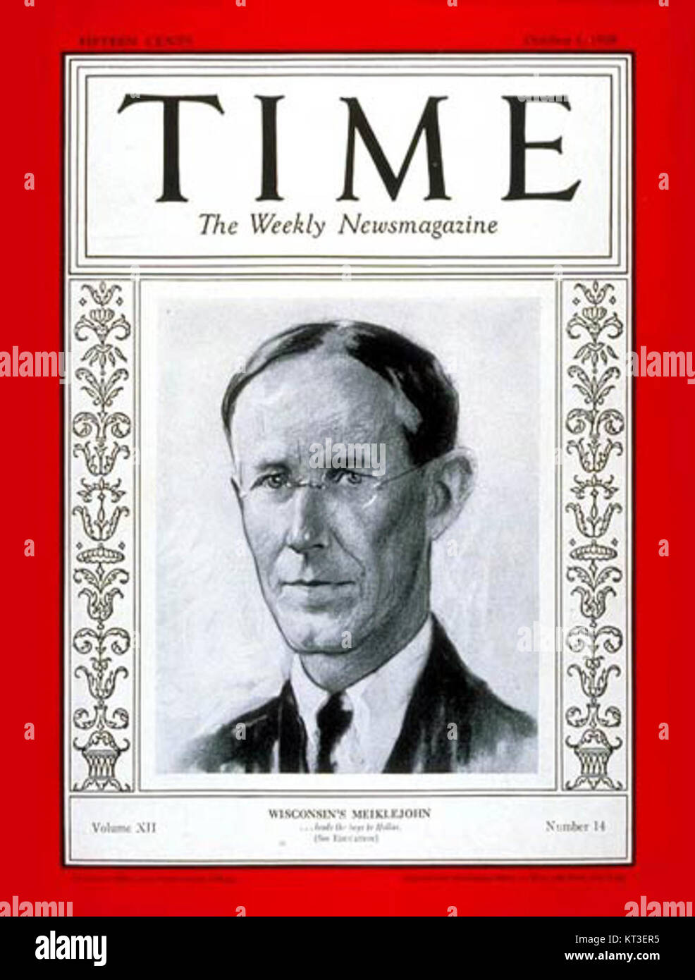 The cover of *Time* magazine from October 1, 1928, features Alexander ...