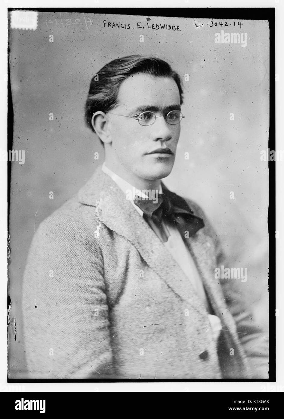 This image features a portrait of Frances Ledwidge from the Bain ...