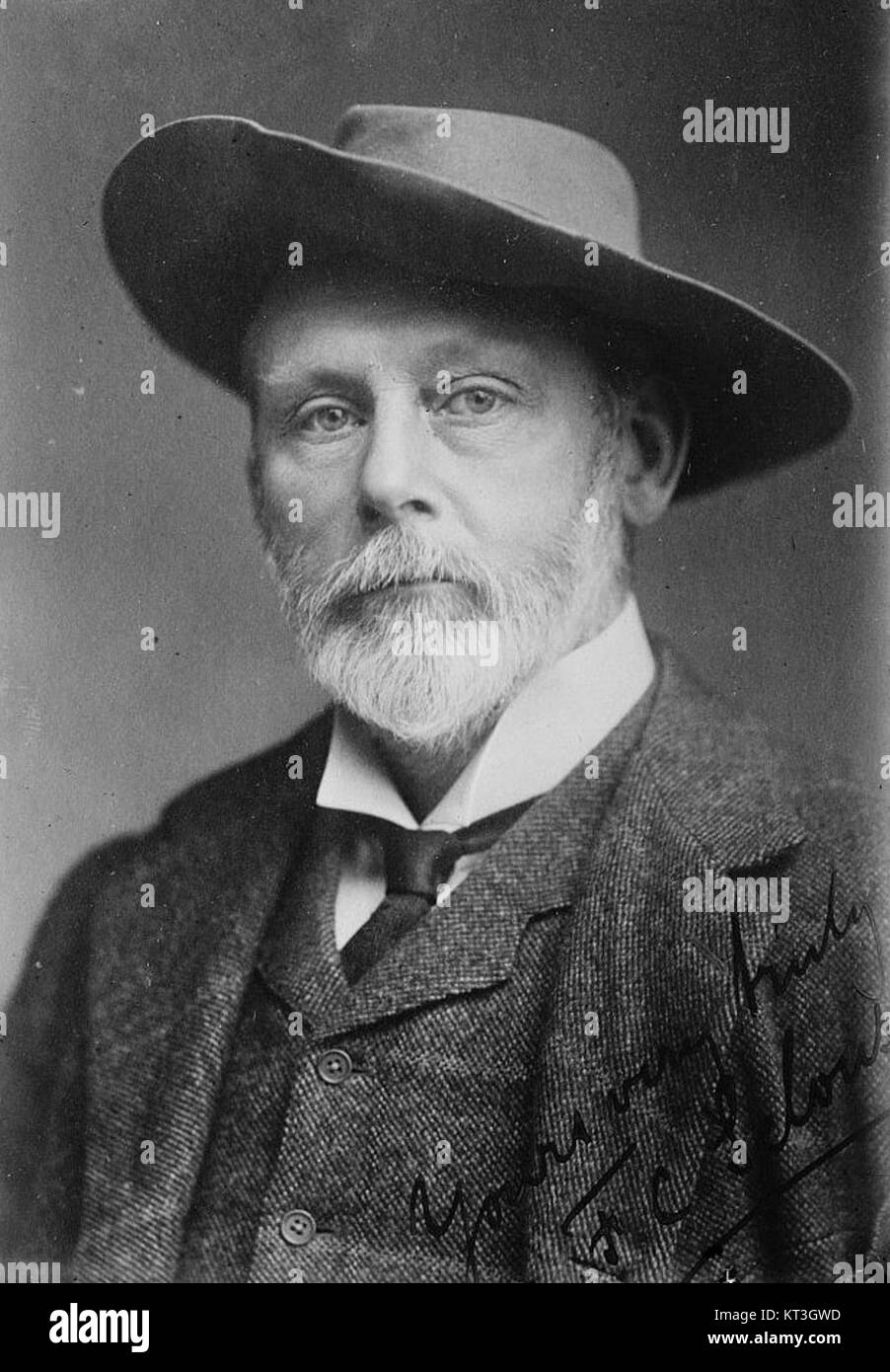 This portrait features Frederick Courteney Selous, an English explorer ...