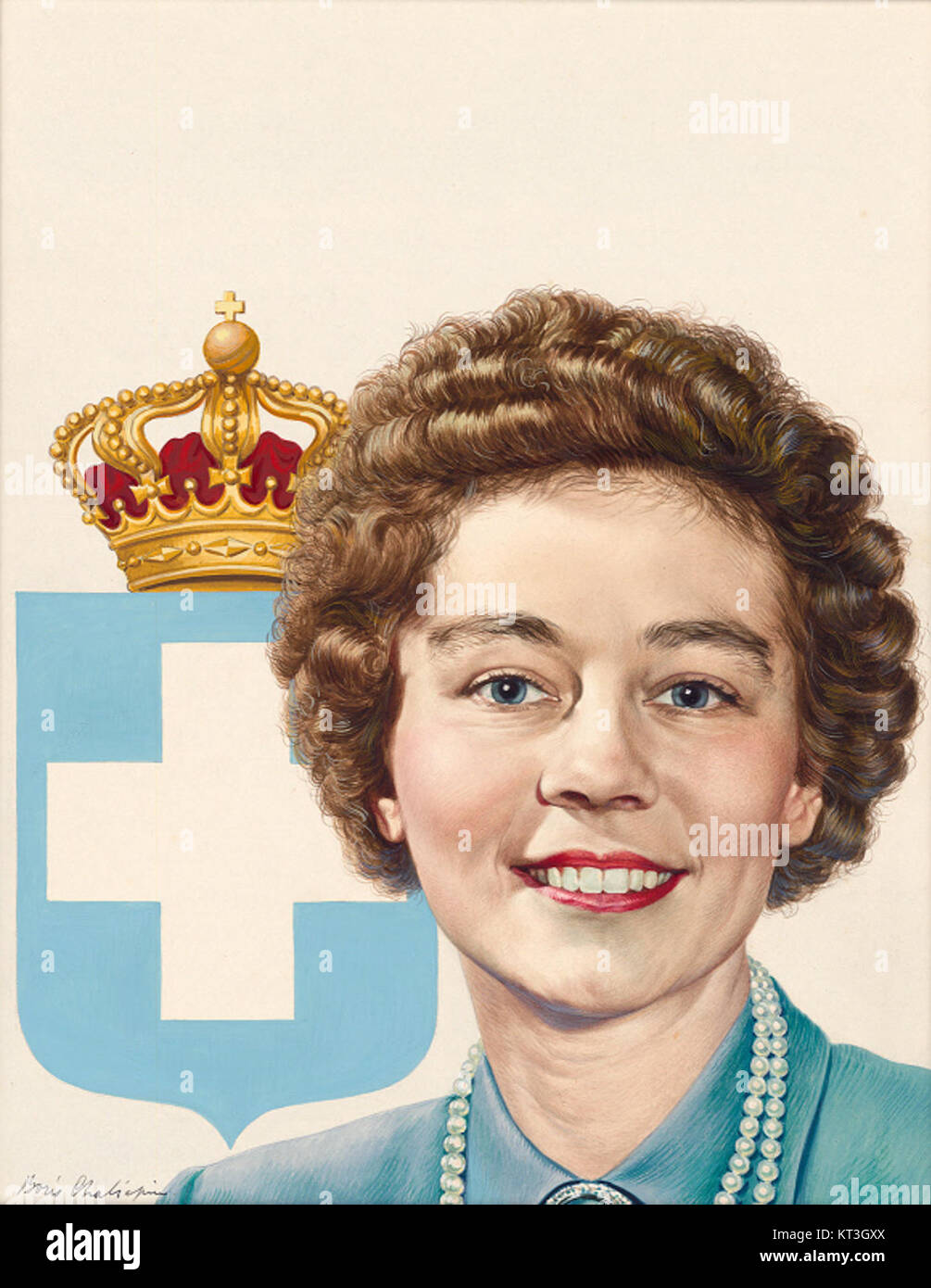 An illustration from TIME magazine in 1953 featuring Frederika, a ...