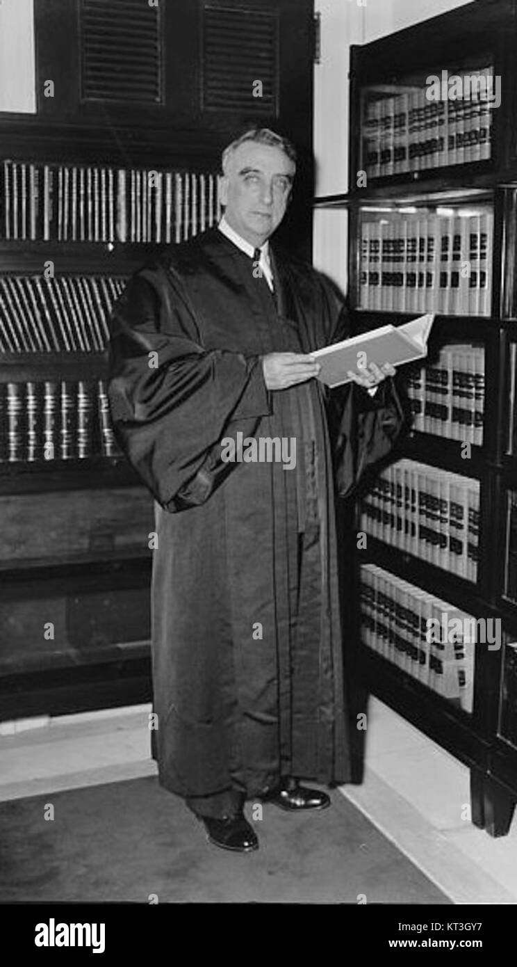 A portrait of Fred Vinson, the 13th Chief Justice of the United States ...