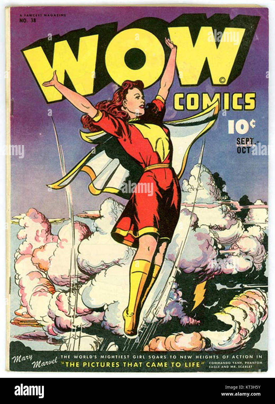 The front cover of Wow Comics no. 38 features artwork by Jack Binder ...