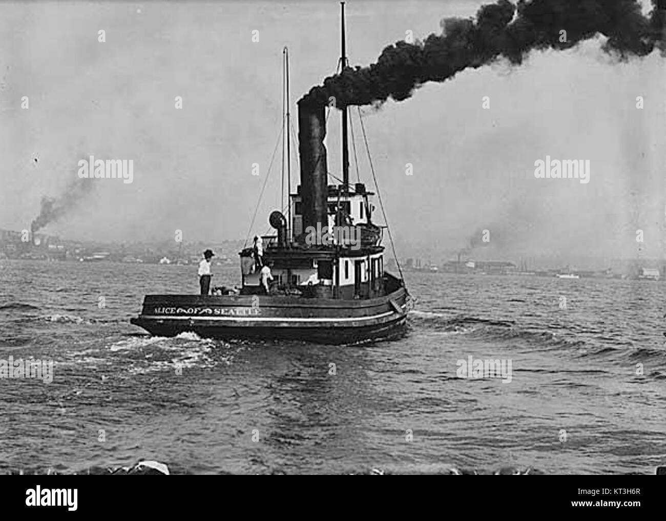 The steam tug Alice, built in 1897, operated as a powerful tugboat ...