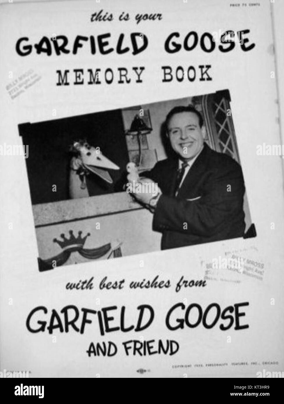 The 1953 Garfield Goose book front page features the beloved character ...