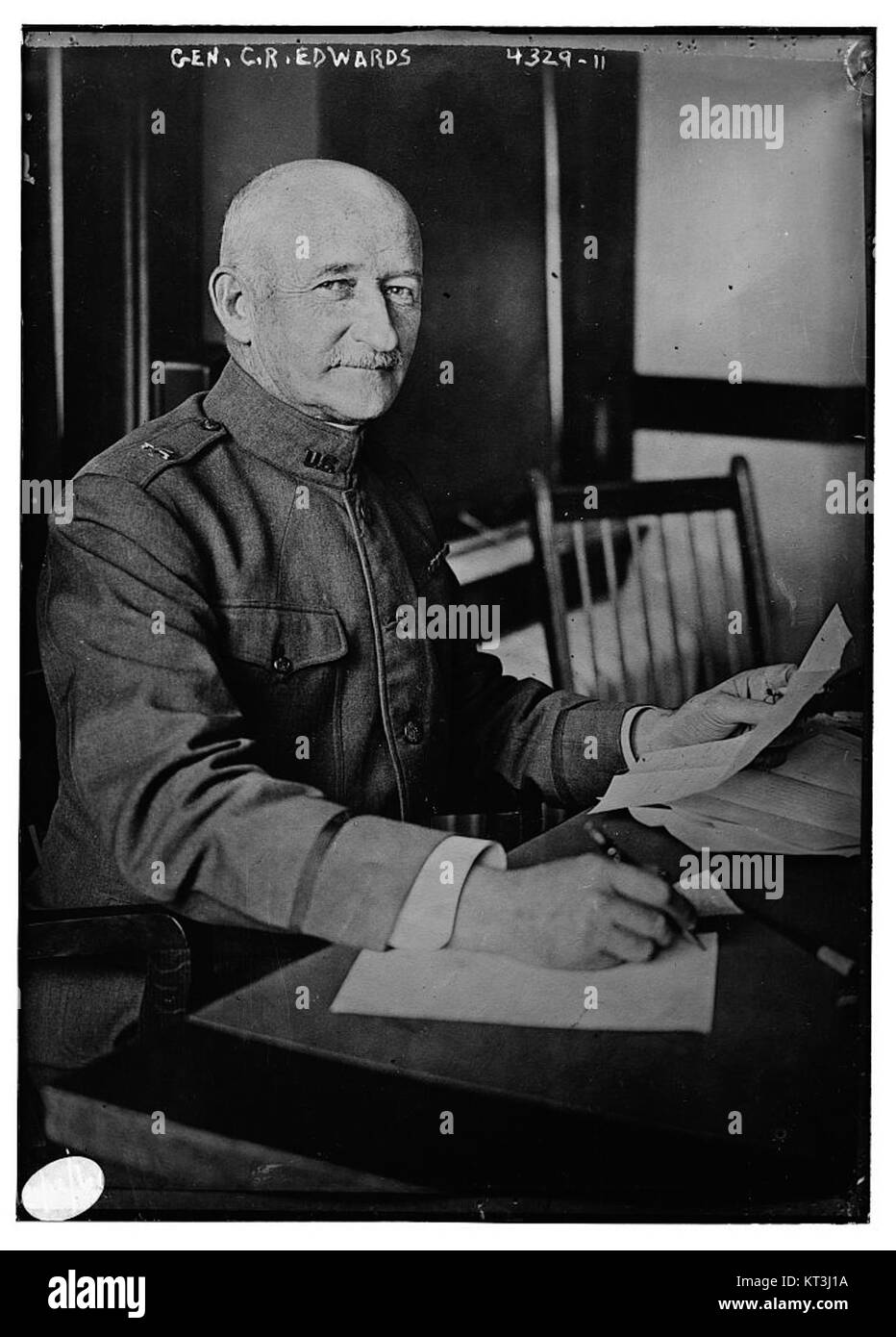 This image features General C.R. Edwards, identified by the archival ...