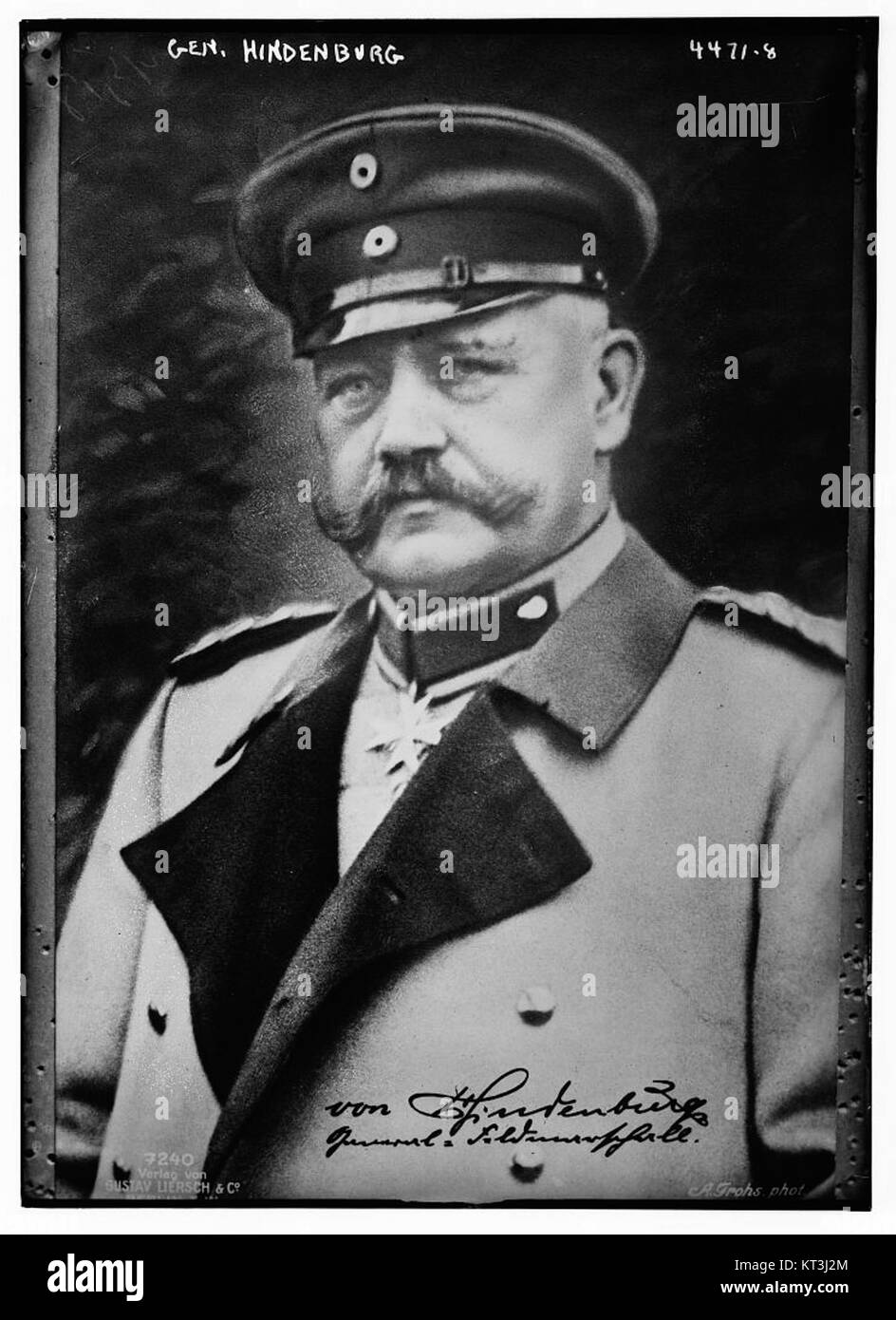 General Hindenburg was a German military leader during World War I ...