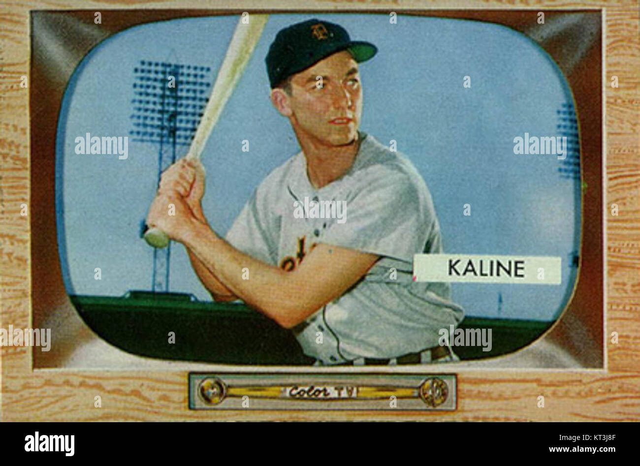 Al Kaline, a legendary baseball player, is featured on this Bowman card ...