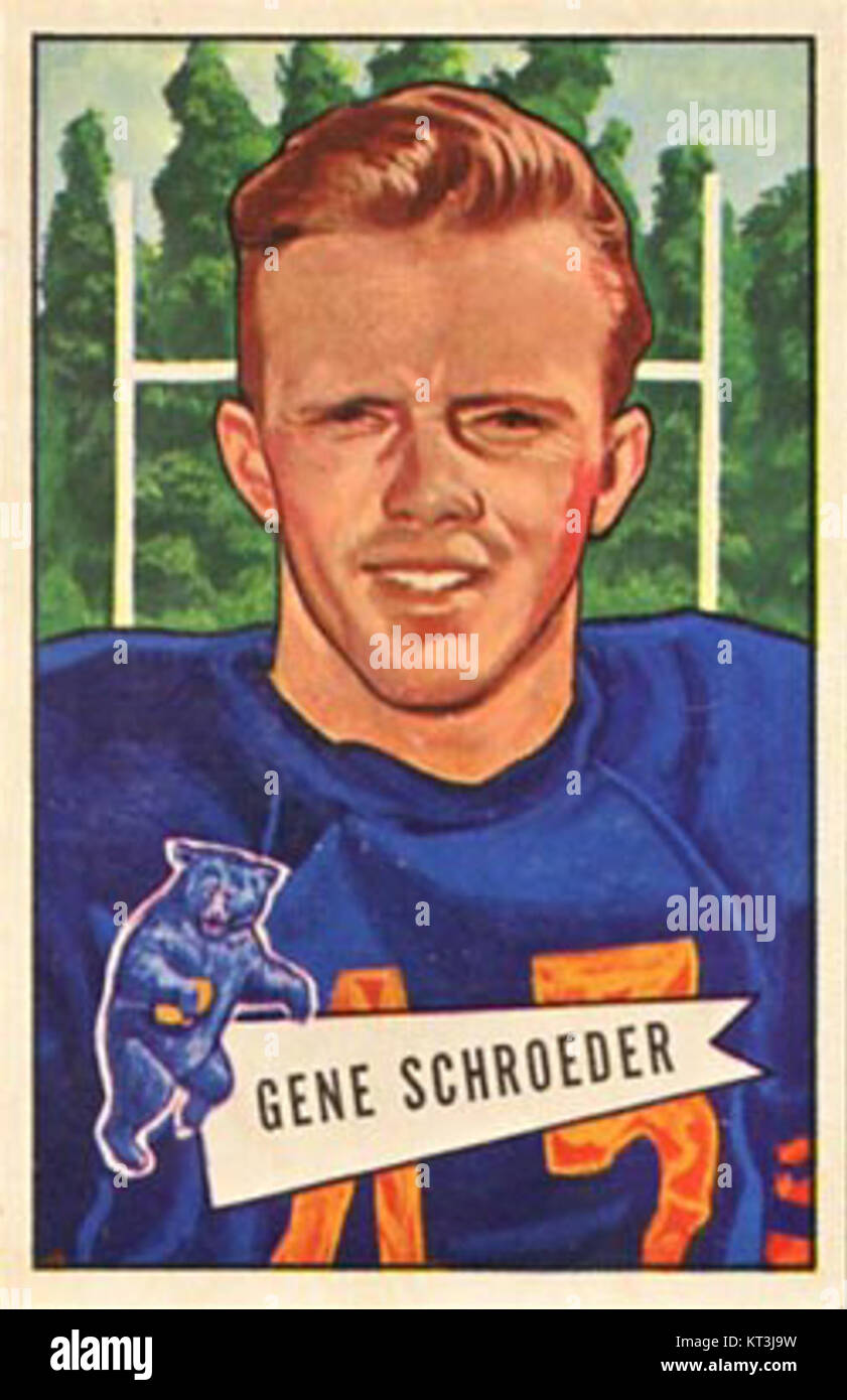 Gene Schroeder was a notable athlete whose image appears in the 1952 ...