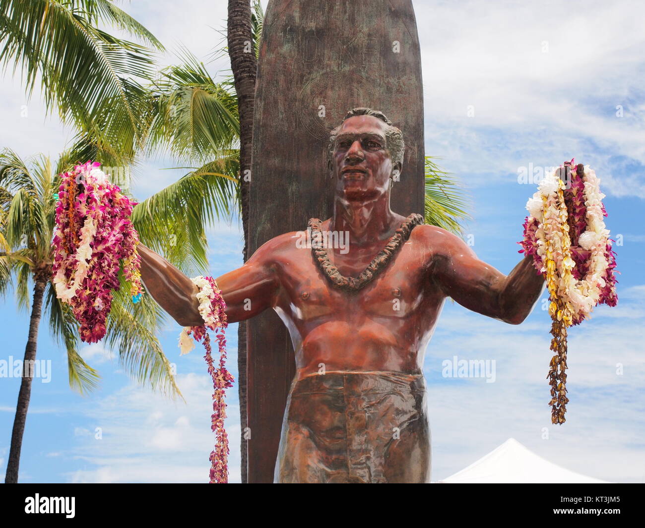Duke Kahanamoku statue, Honolulu, Hawaii Stock Photo - Alamy