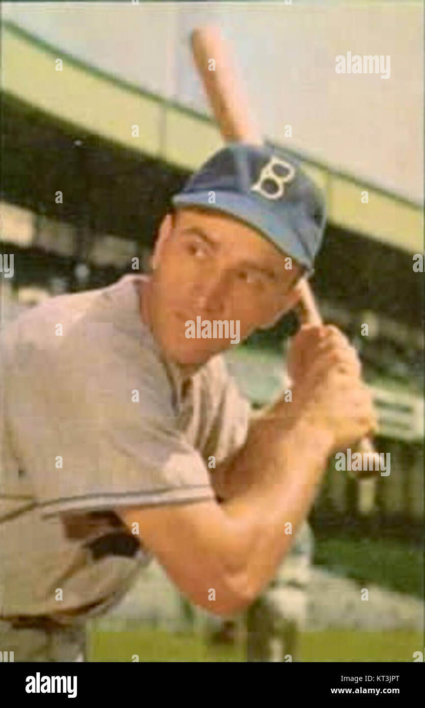George Shuba, a professional baseball player, is shown in action during ...